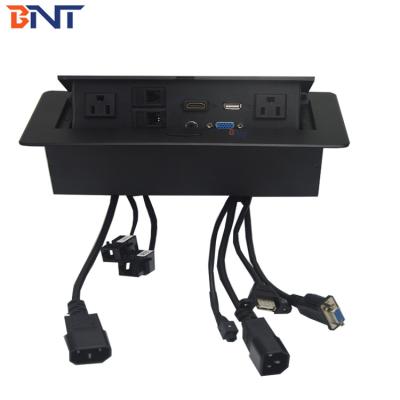 China BNT   zinc alloy material desktop power outlet  with double US power used in office room BD630-2US for sale