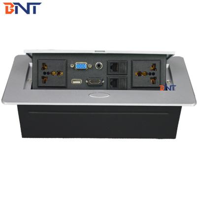 China BNT Zinc alloy power and data hidden desk top socket for sale