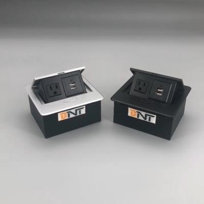 China Factory customized intelligent power supply table pop up socket box with usb charger for sale