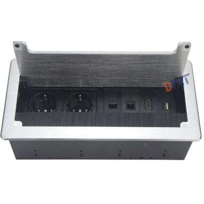Office modules changeable aluminum alloy electric table socket outlet box