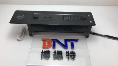 China BNT hidden socket type table wireless charger motorized pop up desktop socket for smart home for sale