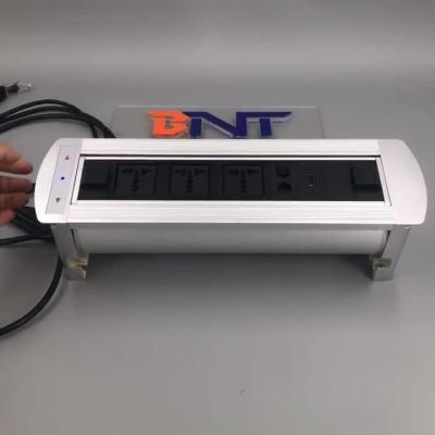 China Conference table electric rotate interconnection office desk socket outlet for sale