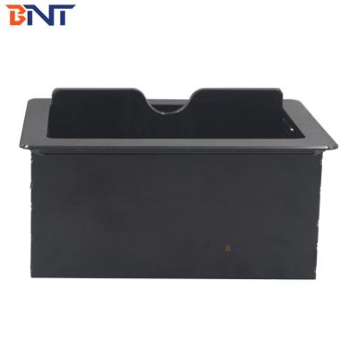 China Aluminum Alloy Floor Stand / Table Mount Desktop Flip Up Power Socket Box for sale