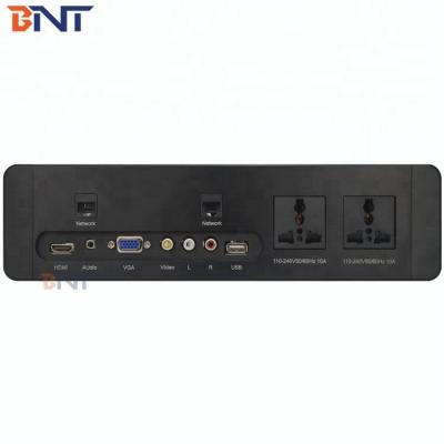 China Black/Silver 4-Star Hotel Room Guest House Wall Mount Hotel Media Hub Socket for TV AV Solutions for sale