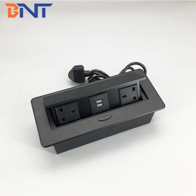 China UK power hidden table pop up desktop power socket with usb charger for sale