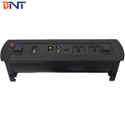 China CE Approved Desktop Flip Socket/Motorized Pop Up Power Plug with US Outlet for sale