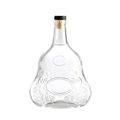 中国 ガラスの酒酒 ウイスキーボトル コーク蓋付き 透明な丸 空っぽ オーダーメイドサイズ 販売のため