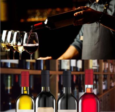 Cina Cork per bottiglia di vino su misura con capo in plastica nera in PVC in vendita
