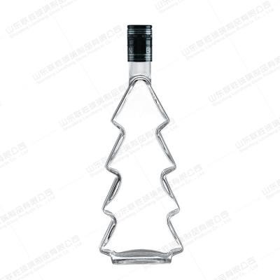 China Tamanho personalizado Aceito Forma triangular transparente Vidro de cristal garrafa de uísque Embalagem para brandy à venda