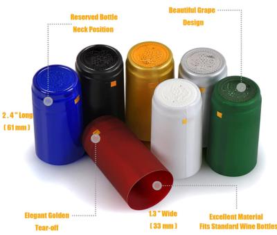 Cina Tappo di bottiglia di vino Rimborso confezione manica trasparente PVC Capsule Rimborso termico in vendita