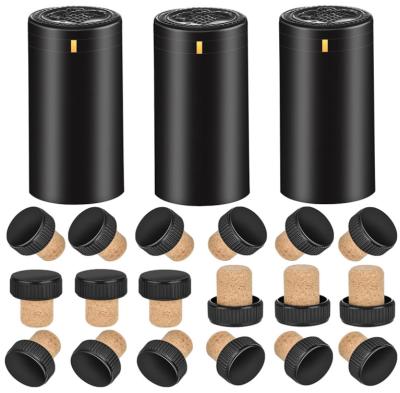 Cina Matte nero PVC Capsule termicamente riducenti per bottiglie di vino Cork Chiaro tappo della bottiglia in vendita