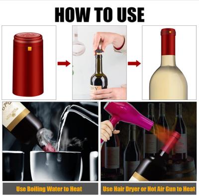Cina Matte nero PVC Capsule termicamente riducenti per bottiglie di vino Cork Chiaro tappo della bottiglia in vendita