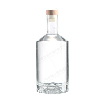 Cina Materiale del colletto Bottiglia di vetro 500ml 750ml 100ml Chiara con fondo di montagna di fuoco spessa in vendita
