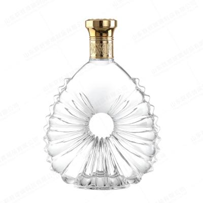 Cina Bottiglia di liquore vuoto vetro chiaro vino vodka rum brandy bottiglia di whisky 750ml 1000ml in vendita