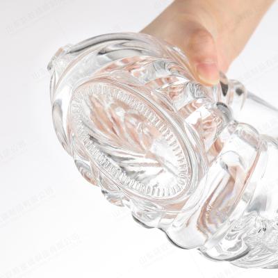 Cina Bottiglia di liquore vuoto vetro chiaro vino vodka rum brandy bottiglia di whisky 750ml 1000ml in vendita