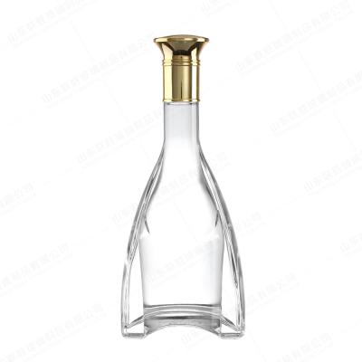 Cina Bottiglia di vetro per whisky/vodka/liquore 250ml 375ml 500ml 700ml 750ml Capo in oro di design popolare in vendita