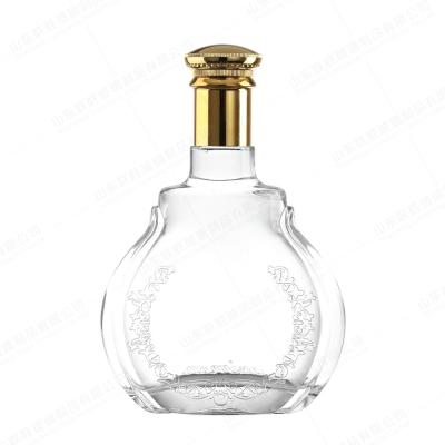 Cina 200 ml 250 ml 500 ml 750 ml Liquore Bottiglia di vetro trasparente con logo di sughero in vendita