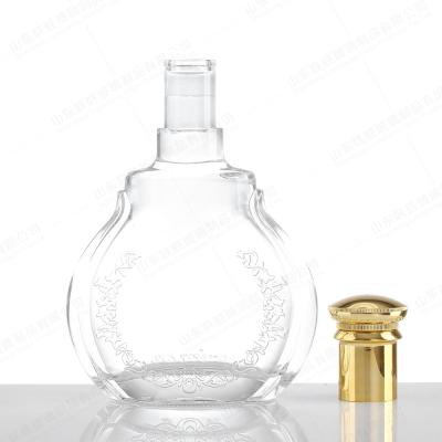 Cina 200 ml 250 ml 500 ml 750 ml Liquore Bottiglia di vetro trasparente con logo di sughero in vendita