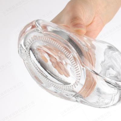 Cina 200 ml 250 ml 500 ml 750 ml Liquore Bottiglia di vetro trasparente con logo di sughero in vendita