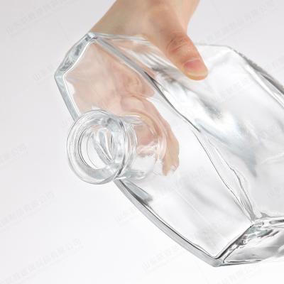 中国 オールサイズ 375ml 750ml 1000ml フラット・スクエア・ウォッカ・グラス ウィスキー・ワイン・ボトル コルク付き 販売のため