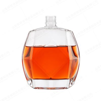 中国 オーダーメイド フラットグラスボトル 375ml 500ml 750ml 1000ml ホームバー用のウイスキー・リコールボトル 販売のため