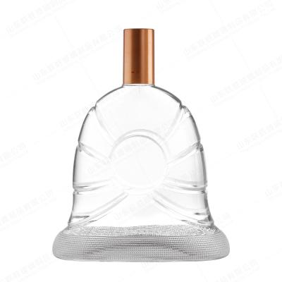 Cina 500 ml 700 ml 750 ml in forma di coda di pesce Bottiglia di vetro trasparente di whisky gin per bevande in vendita