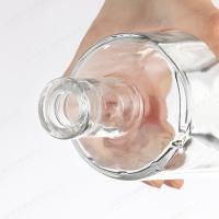 China Customized 750ml Flat Empty Cylindrical Bottle for Whiskey Gin Rum in Custom Size for sale