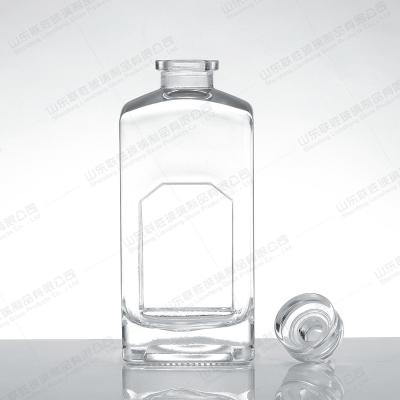 China Tipo de vedação da tampa de vidro 375ml 500ml 650ml 700ml 750ml 1000ml garrafa de vinho com logotipo personalizado à venda