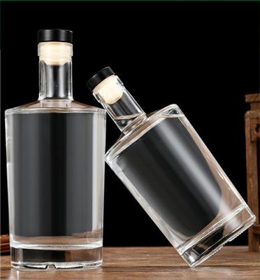 中国 グラスボトル 500ml 750ml ジン ラム ウォッカ ウィスキー コニャック ナポレオン ブランデー カスタムサイズ 販売のため