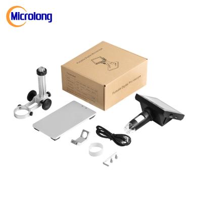 Cina USB Digital Microscope With 8 LED Light 2MP LCD Screen Electronic Microscope 1/4' in vendita