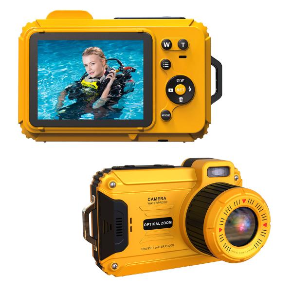 Quality 4K 48MP 33 Feet Waterproof Digital Camera with 6X Optical Zoom Anti-Shake Flash Face Detection CMOS Sensor Element for Diving for sale