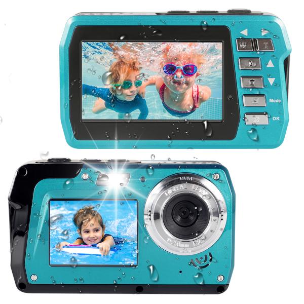 Quality Waterproof Camera 56MP Underwater Cameras UHD 4K/30FPS Video Recorder Dual Screens 10FT Digital Swimming Camera for Snorkeling for sale