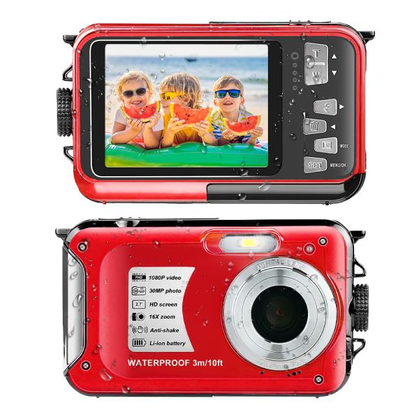 Quality Retro 2.7 Inch TFT 16X Digital Zoom Waterproof HD Imaging 10FT Underwater Snorkeling Swimming Vlogging Camera CMOS Sensor for sale