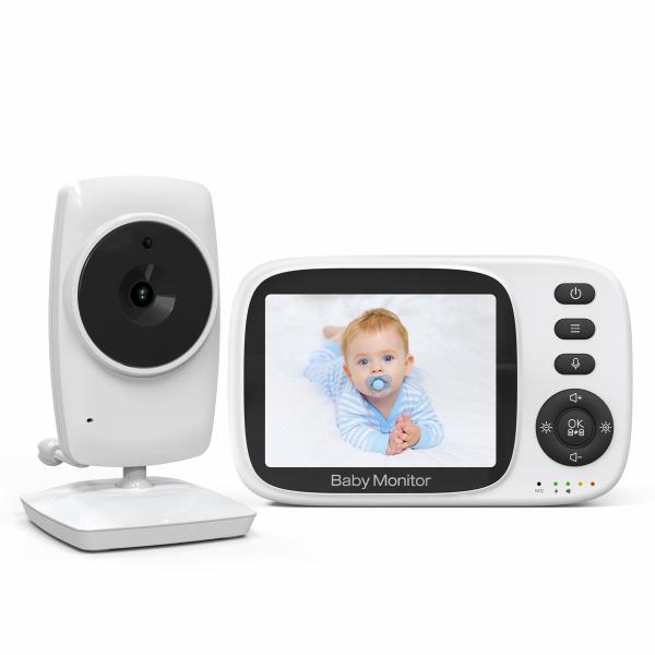 Quality Hot Sale Baby Monitor Camera 3.2 Inch LCD Screen 2X Zoom 2100mAh Battery Night Vision Two-Way Audio Baby Sleep Monitor for sale