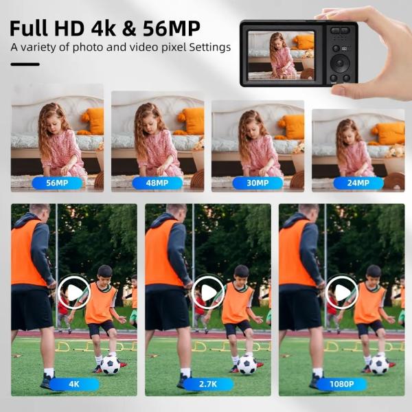 Quality Professional Video Vlogging Handy Camera Bluetooth 4K Digital Camcorder for for sale