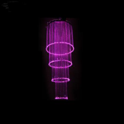 China 4 Rings Chandelier Fiber Optic DIA 0.6M 2M Long for hotel & KTV Lighting for sale