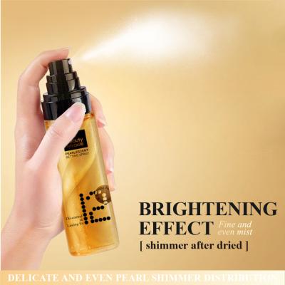 China OEM Custom Shimmer Pearlescent Setting Spray Long Lasting Glitter Waterproof Makeup Setting Spray Makeup Private Label for sale