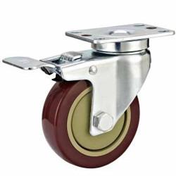 China Total brake PU Caster for sale