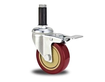 China Screw PU Caster with Brake for sale