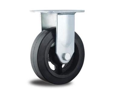 China Rigid Rubber cast iron Caster for sale