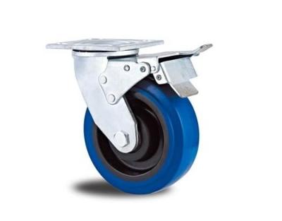 China Total Brake Elastic Rubber Caster for sale