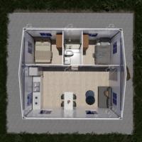 China 6x6m Modern Prefab Container House 36m2 Modular Expandable Home with Galvanized Steel Frame for sale