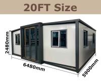 China Luxury Expandable Container House 20ft 38.2sqm Pre Engineered Backyard Sanctuary Pod for sale