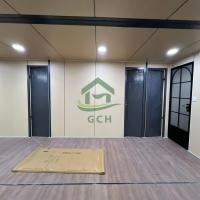 China Expandable Container House 20ft 40ft White Frame Grey Wall Panel Quick Setup 38-75sqm for sale