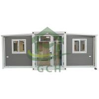 China Expandable Container House 20ft 40ft White Frame Grey Wall Panel Quick Setup 38-75sqm for sale