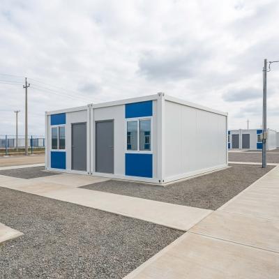 China Combined 2 Unit Prefabricated Flat Pack Container Office For Uzbekistan for sale