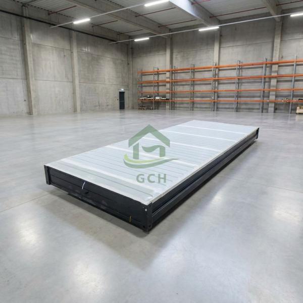 Quality X Shaped Prefab Folding Container House Steel Outer Door Easy Install For Worker for sale