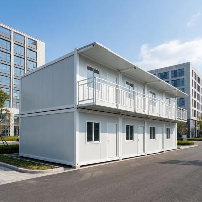 China 2 Story Prefabricated Container House , Modular Eco Friendly Container Homes With Stairs for sale