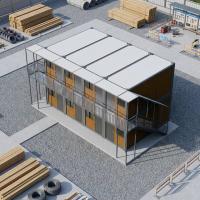 China 20ft Detachable Flat Pack Accommodation Units 6000x3000mm Remote Site Prefab Cabin for sale