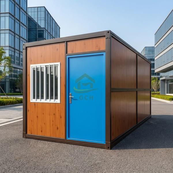 Quality X Shaped Prefab Folding Container House Steel Outer Door Easy Install For Worker for sale